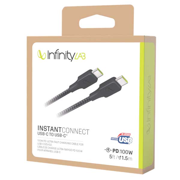 Buy InfinityLab InstantConnect USB-C to USB-C 1.5M 100W PD Ultra-Fast ...
