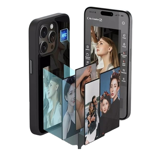 Buy Pop Phones Smart NFC E-Ink Screen Case (Suits iPhone 15 Pro ...