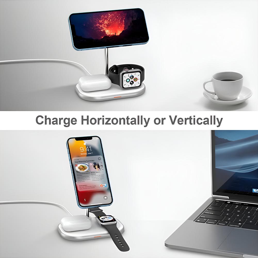 Energizer WCP303 3 in 1 MagSafe Wireless Charging Station - White ...