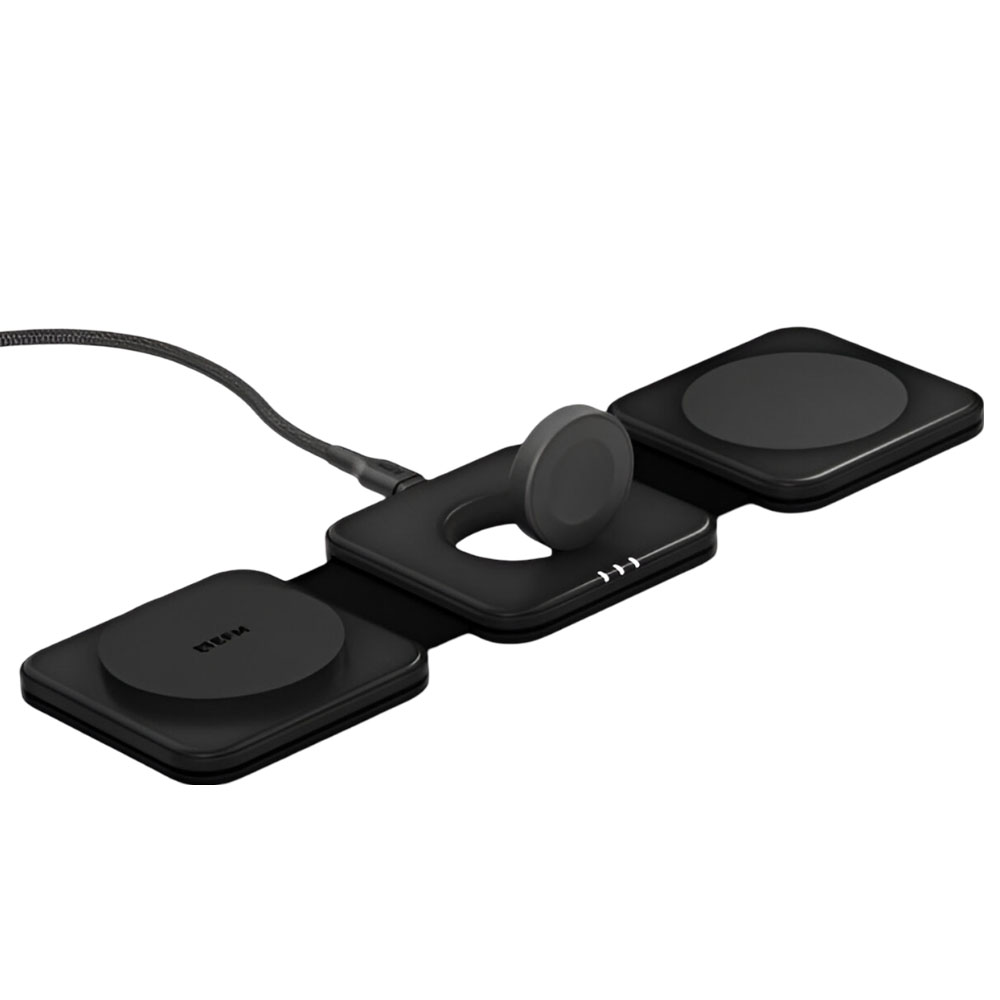 EFM FLUX Travel 3-in-1 Wireless Charger With 20W Wall Charger - Black ...